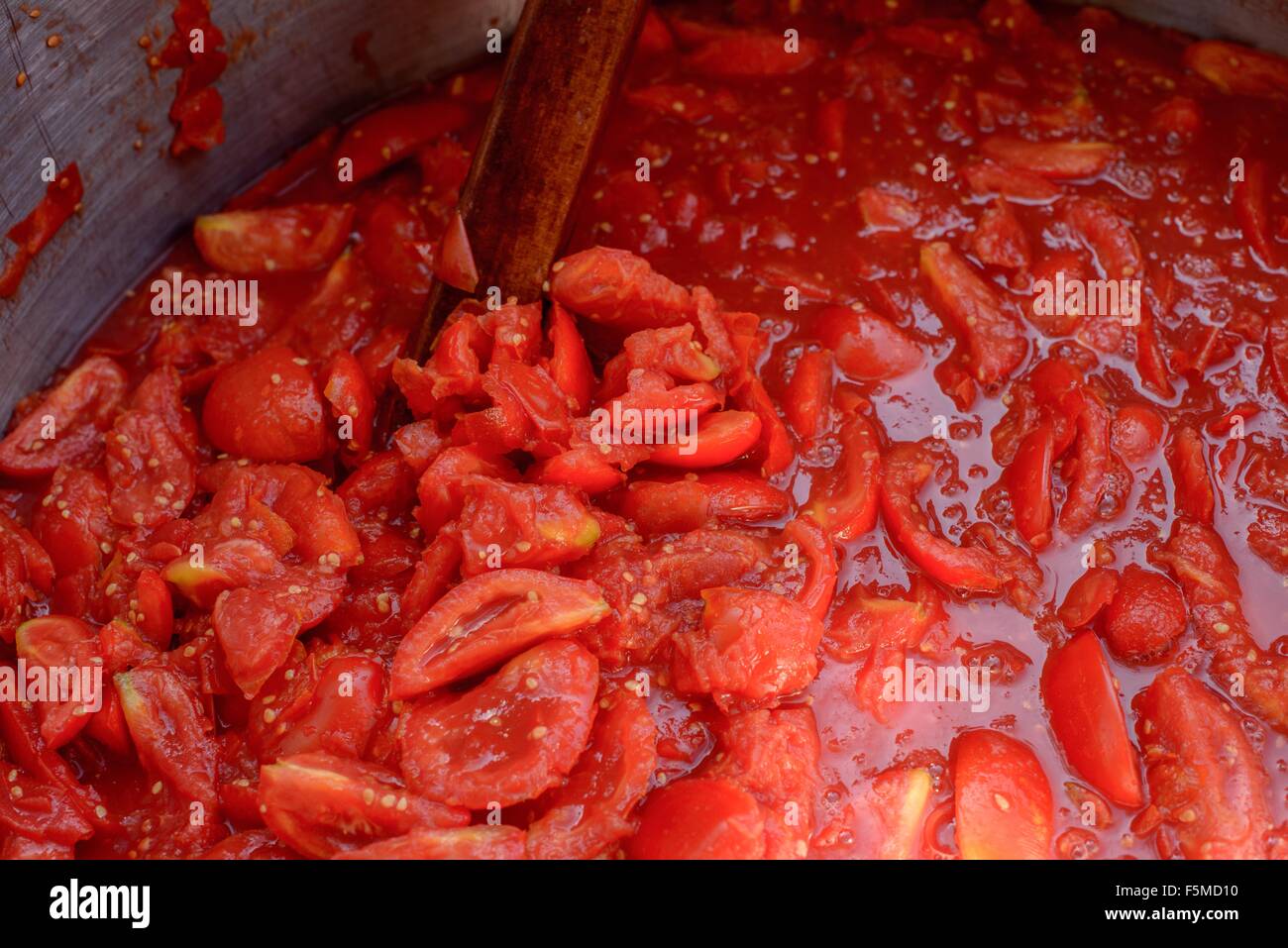 Fresh tomato chopped in hi-res stock photography and images - Alamy