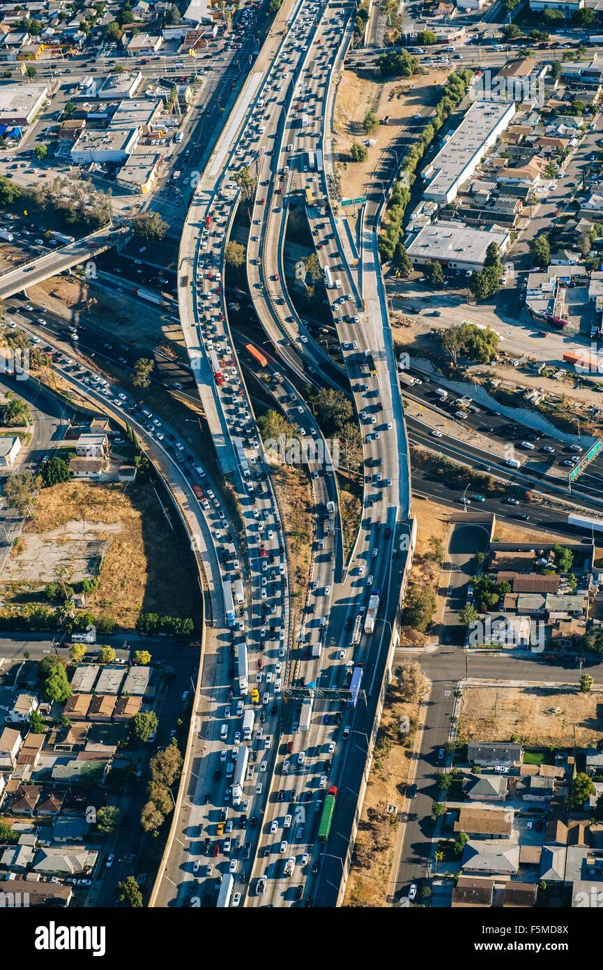 Motorway, aerial view, Los Angeles, California, USA Stock Photo - Alamy