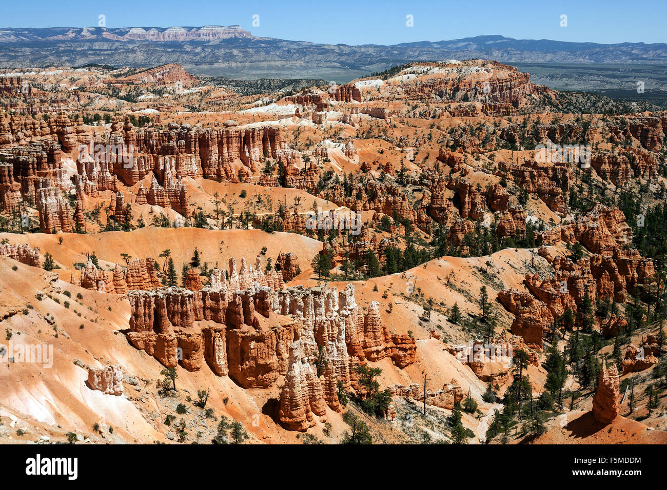 View of coloured rock formations from Sunset Point, fairy chimneys ...