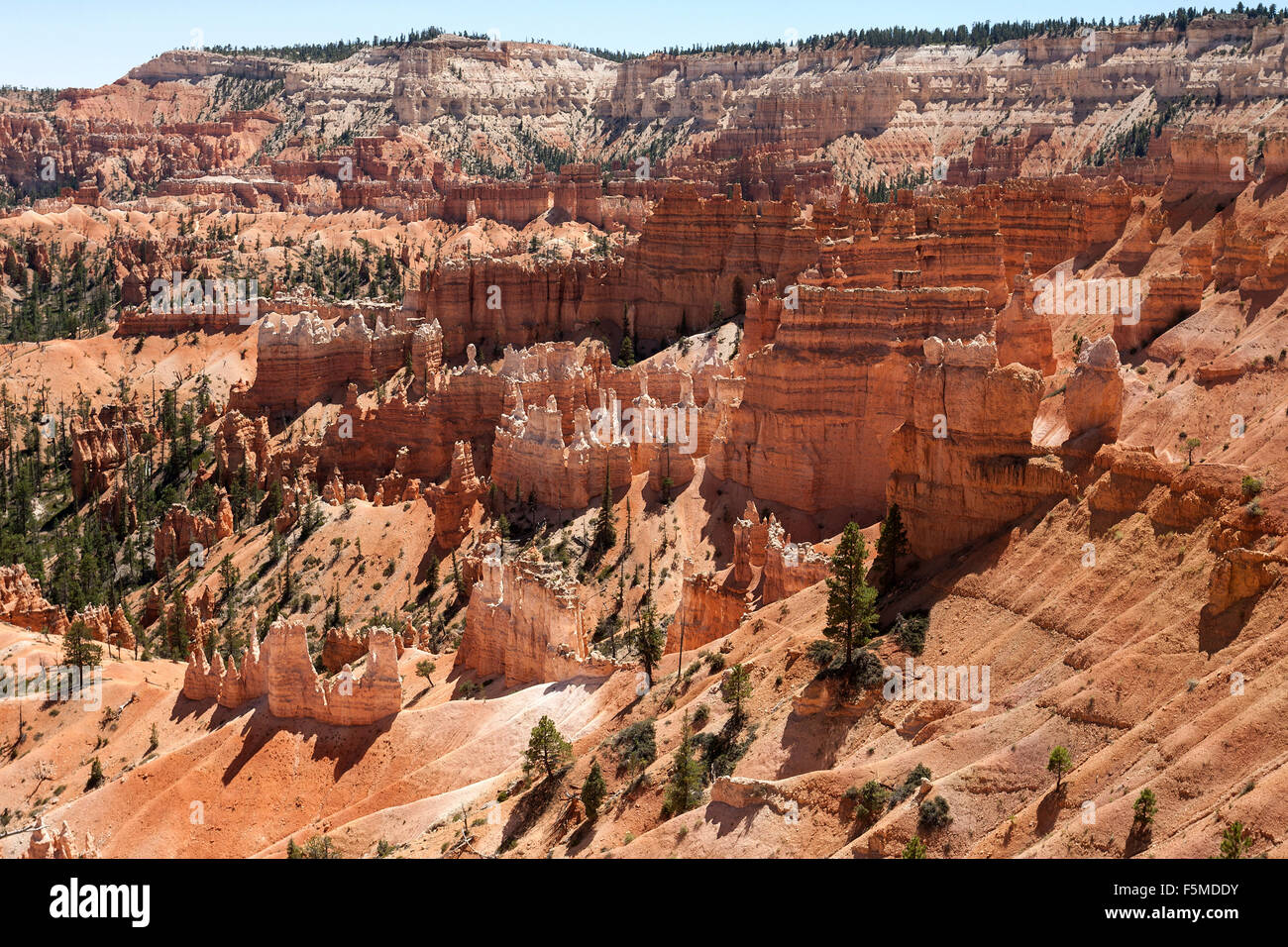 View of coloured rock formations from Queens Garden Trail, fairy ...