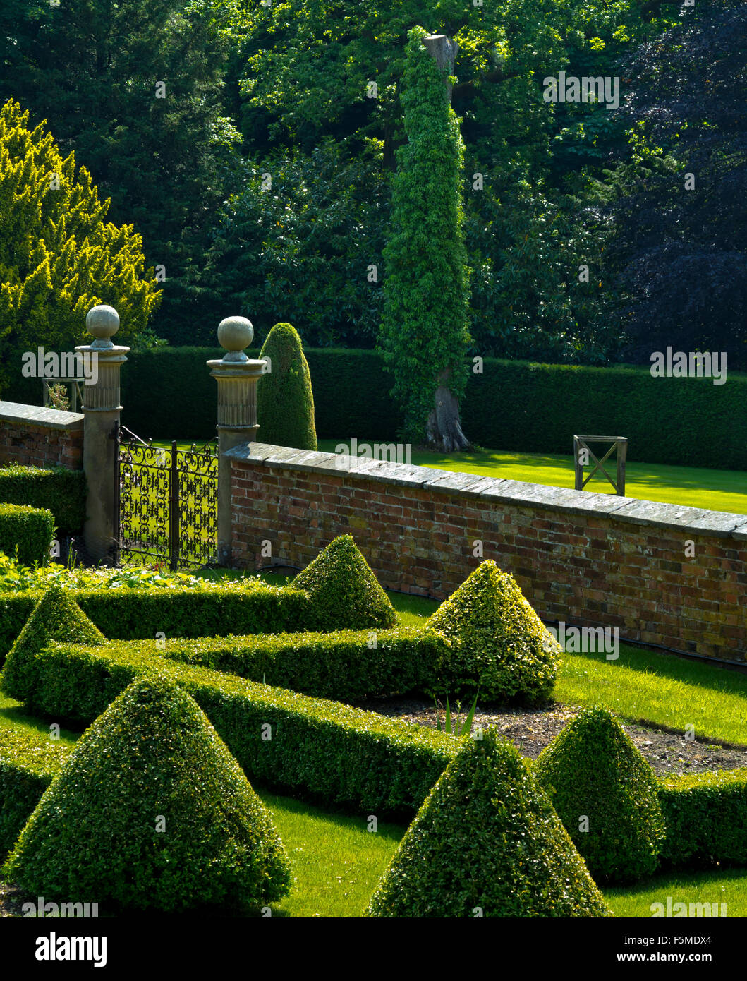 The Rose Garden at Hopton Hall in the Derbyshire Dales Peak District ...