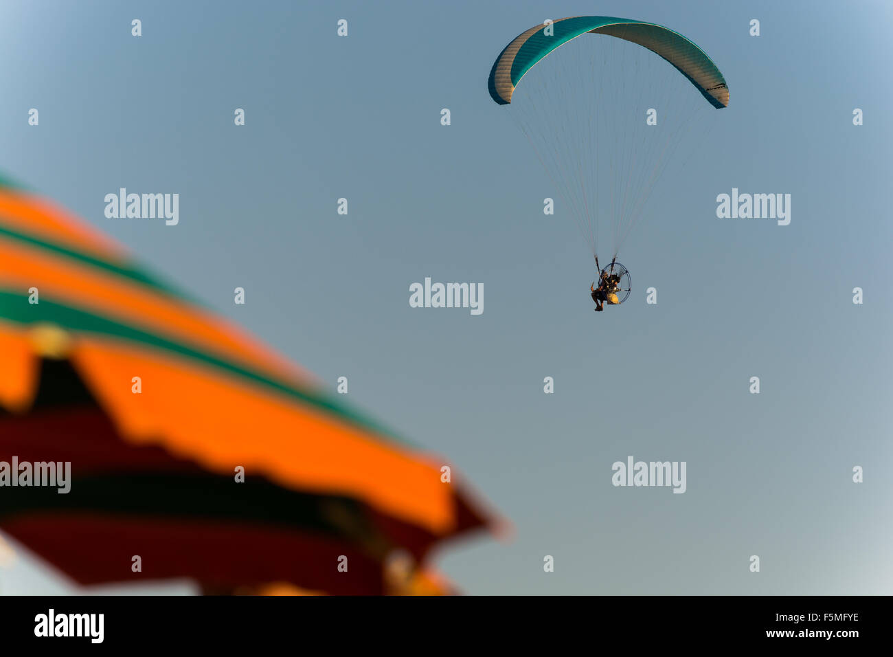 Powered parachute in flight. An opportunity for anyone to experience ...