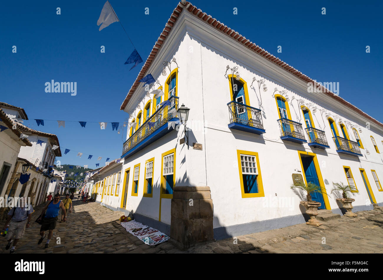 colorful houses of Paraty in Brazil Stock Photo - Alamy