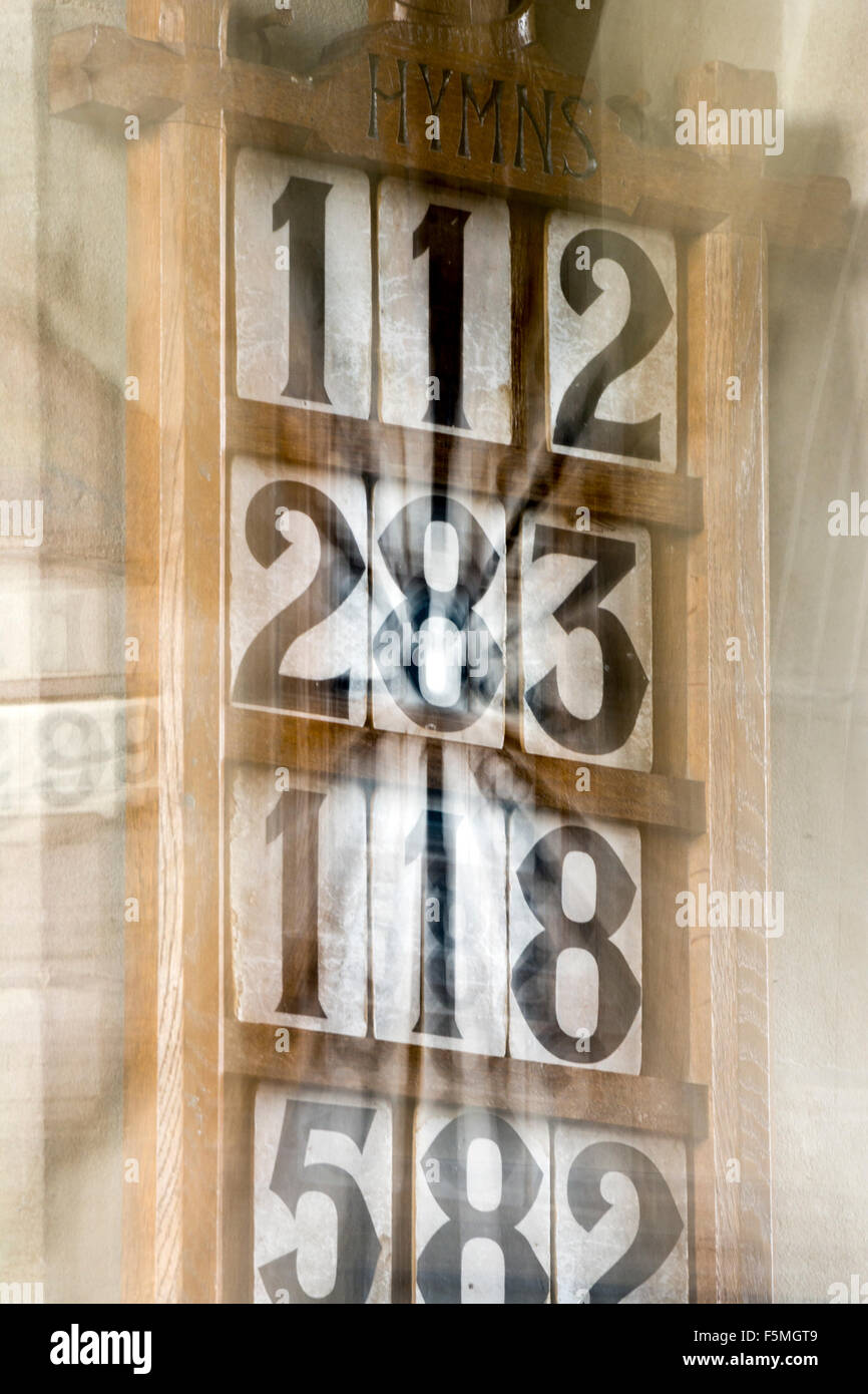 Hymn numbers in church zoom Stock Photo - Alamy