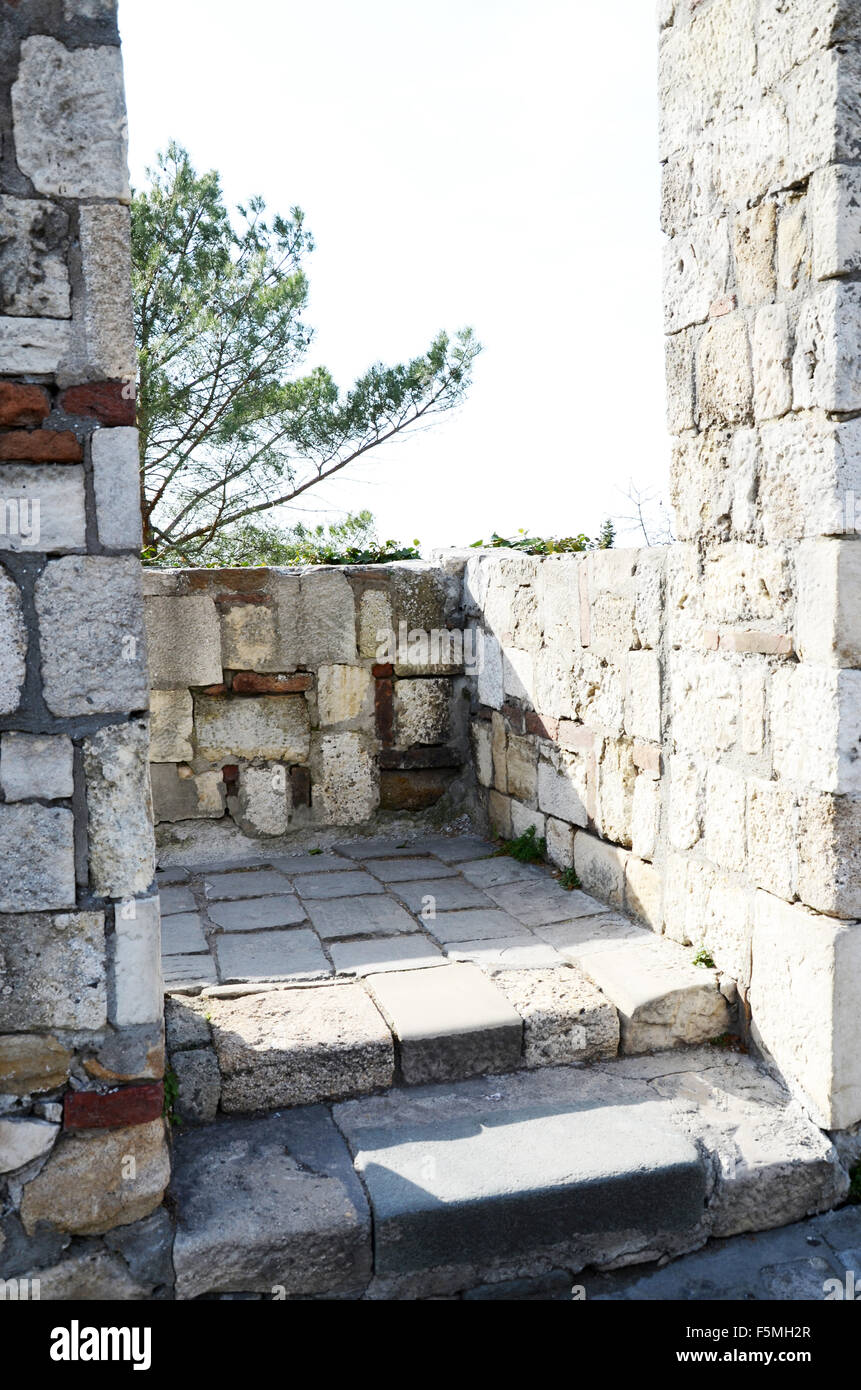 Old Stone Balcony Stock Photo - Alamy