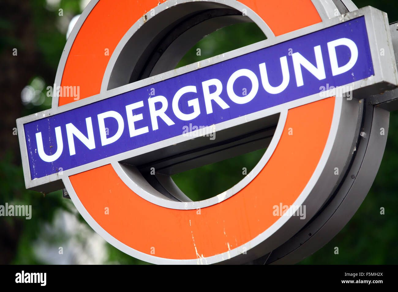 Color image of a dirty underground subway sign in London, UK Stock ...