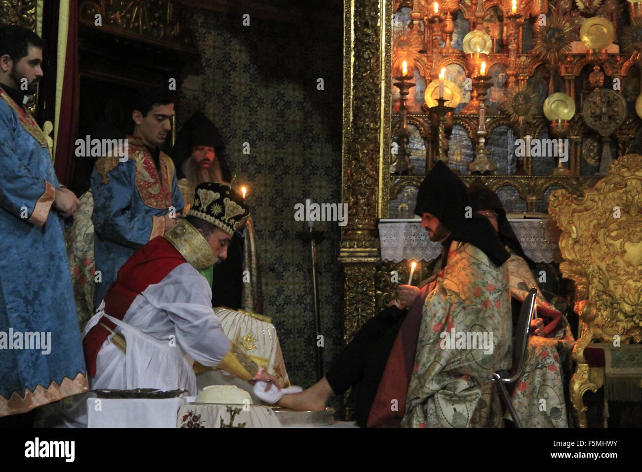 Israel, Jerusalem, Easter, Armenian Orthodox Washing of the Feet ...
