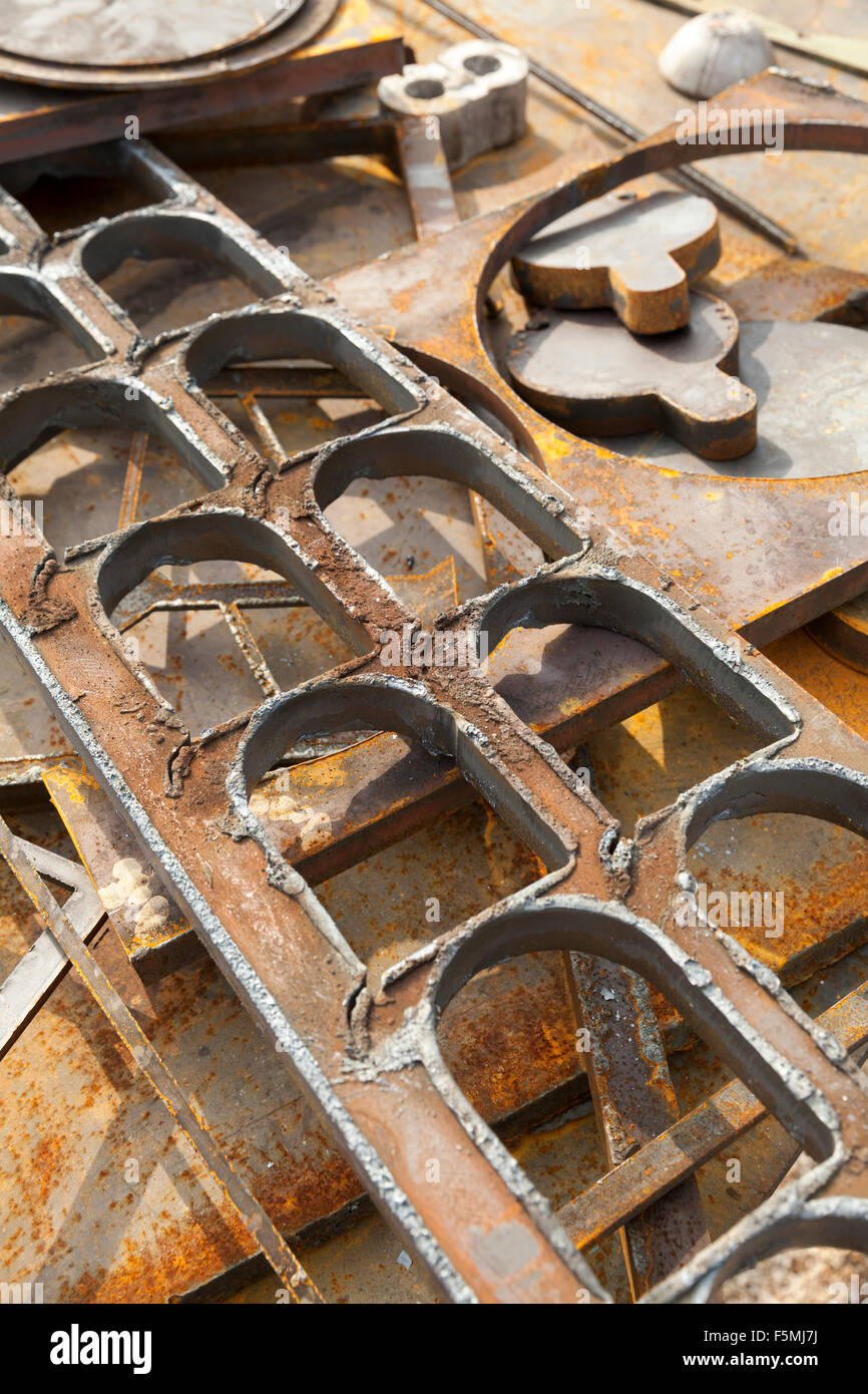 rusted scrap metal abstract background Stock Photo - Alamy