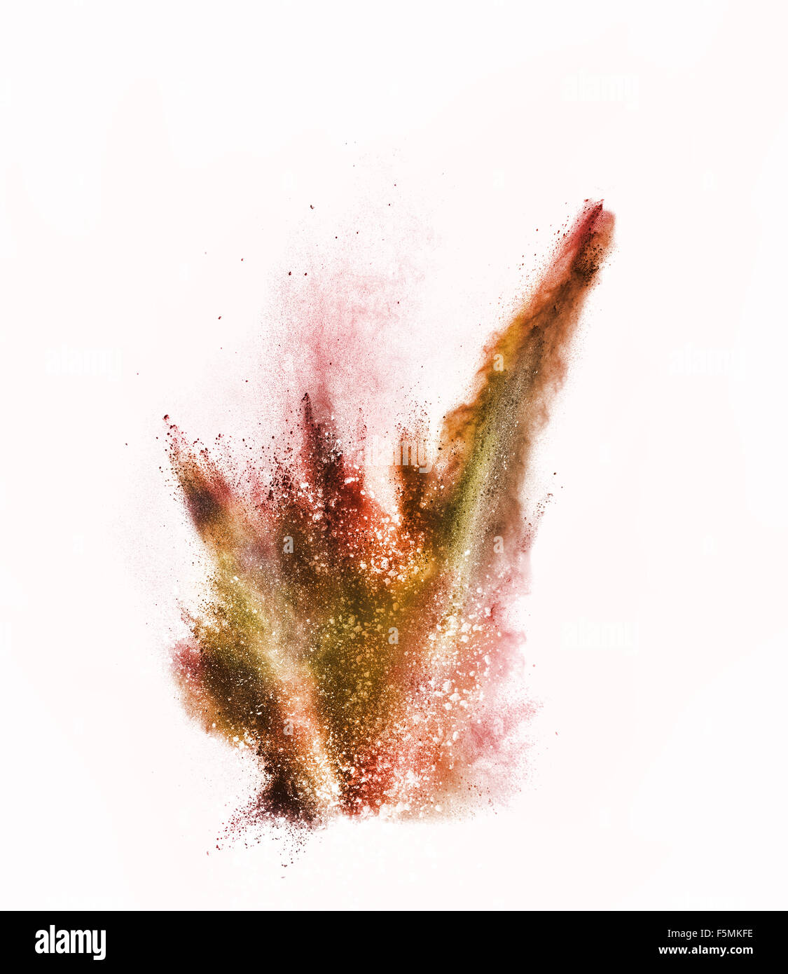 burst of colored powder isolated on white Stock Photo - Alamy