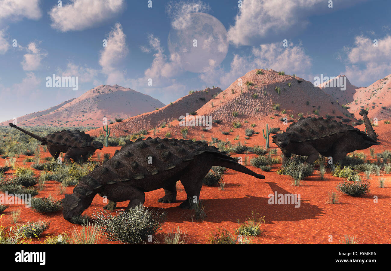 Pinacosaurus Ankylosaur Dinosaurs Stock Photo - Alamy