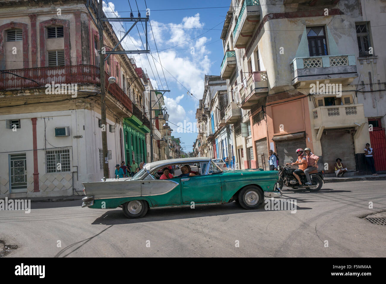 Classic Chevrolet on the streets of Central Havana, Cuba Stock Photo ...