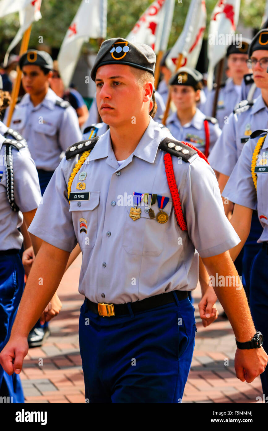 ROTC Cadet Captain takes part on the Memorial Day parade in Sarasota FL ...