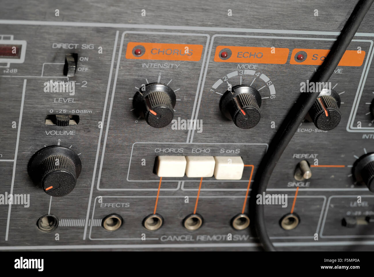 Studio effect processor, closeup shot with particular focus Stock Photo ...