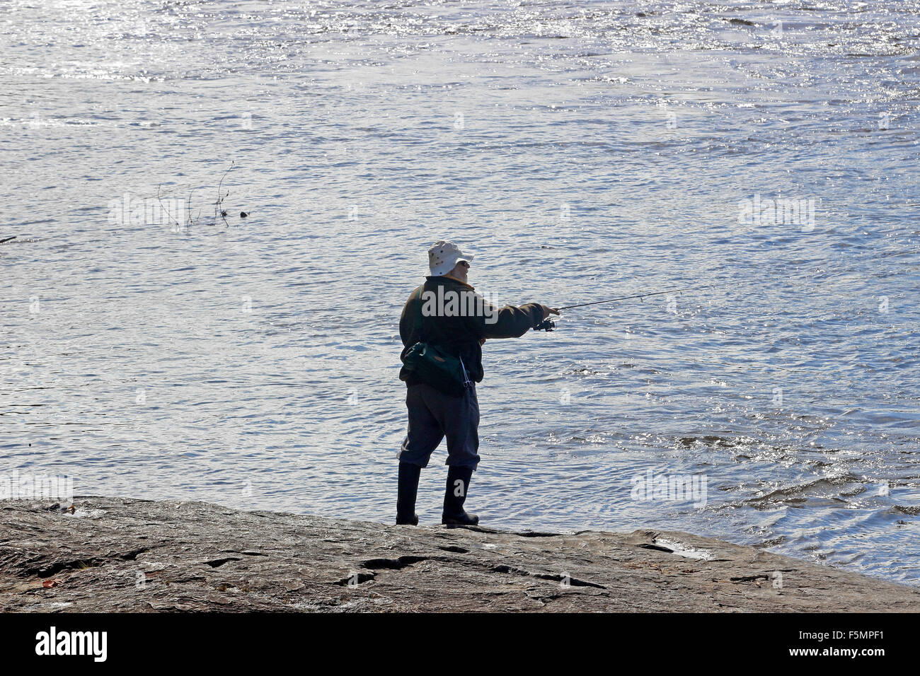 Fall fishing Androscoggin River Coos County New Hampshire New England ...