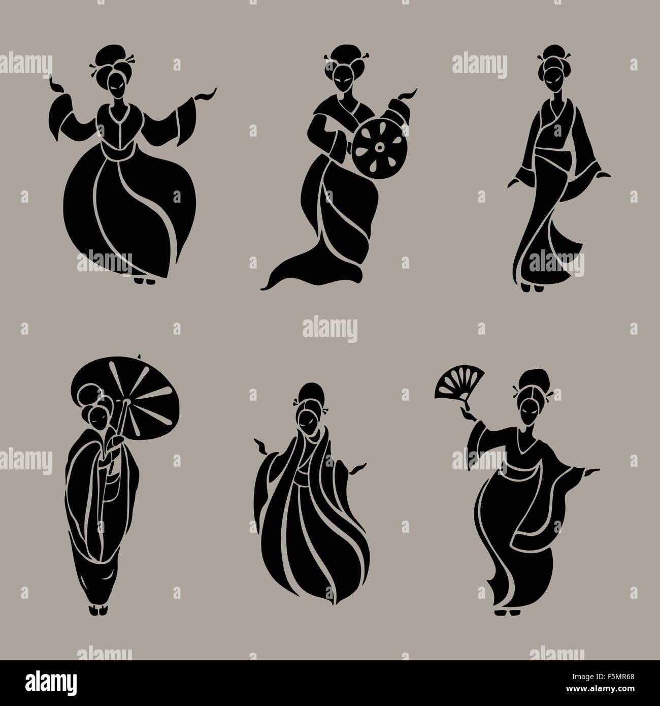 Beautiful Chinese Women Stock Vector Image & Art - Alamy