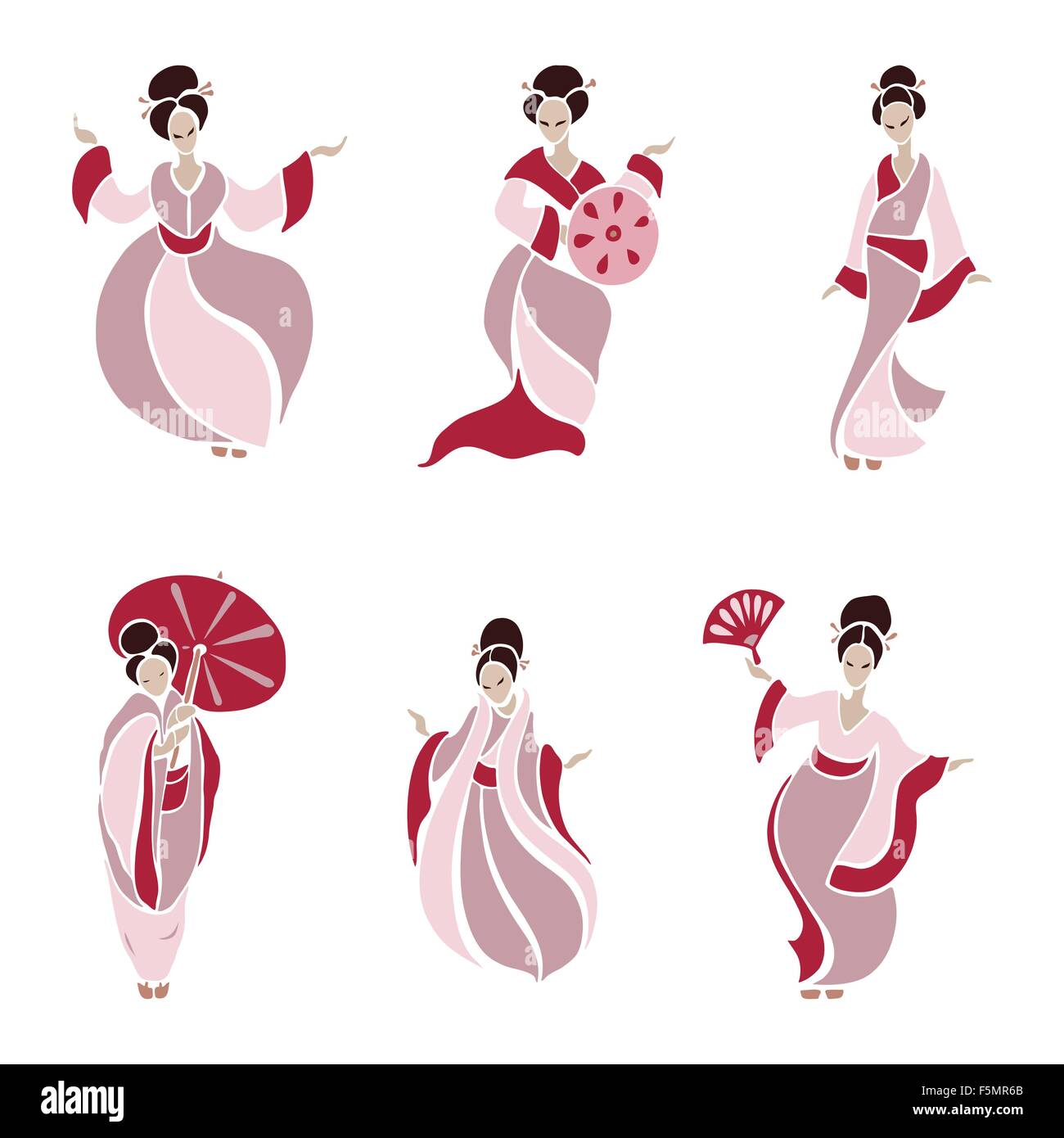 Beautiful Chinese Women Stock Vector Image & Art - Alamy