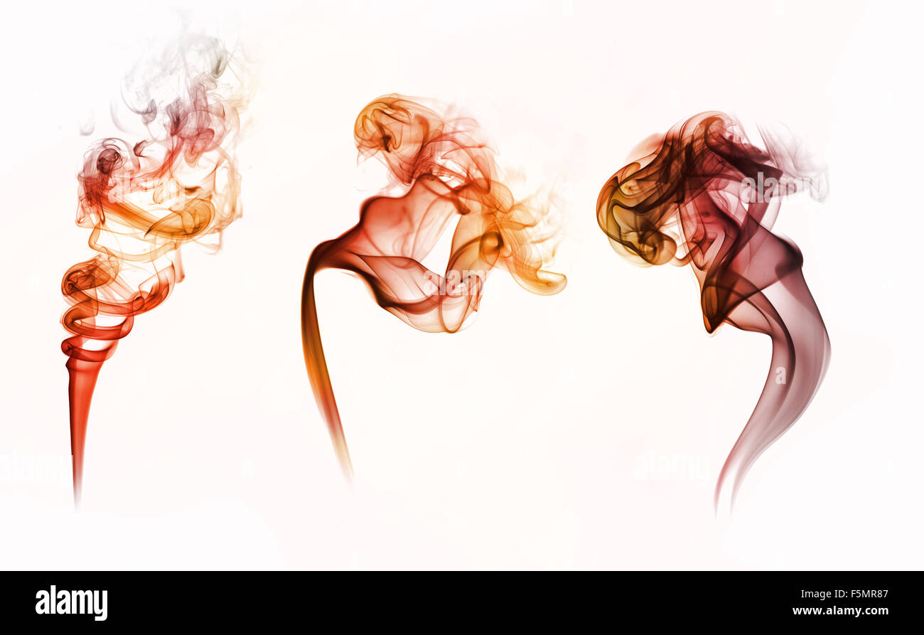 burst of colored smoke isolated on white Stock Photo - Alamy