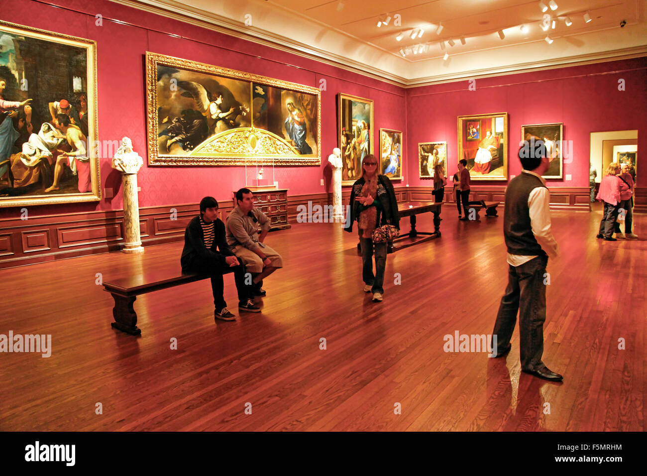 Patrons enjoy Renaissance and Baroque art in the galleries of the ...