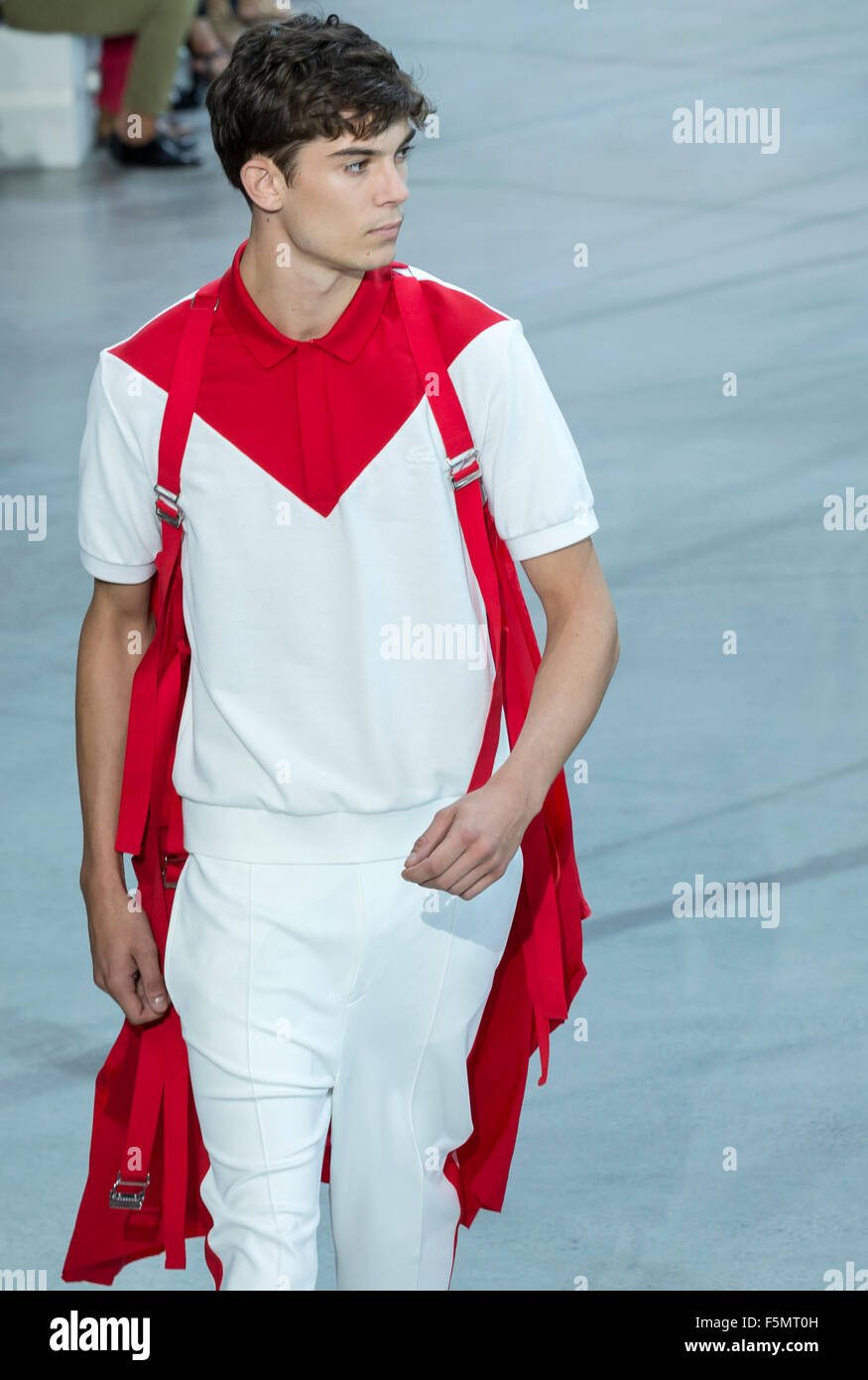 New York, NY - September 12, 2015: Matthieu Gregoire walks the runway ...