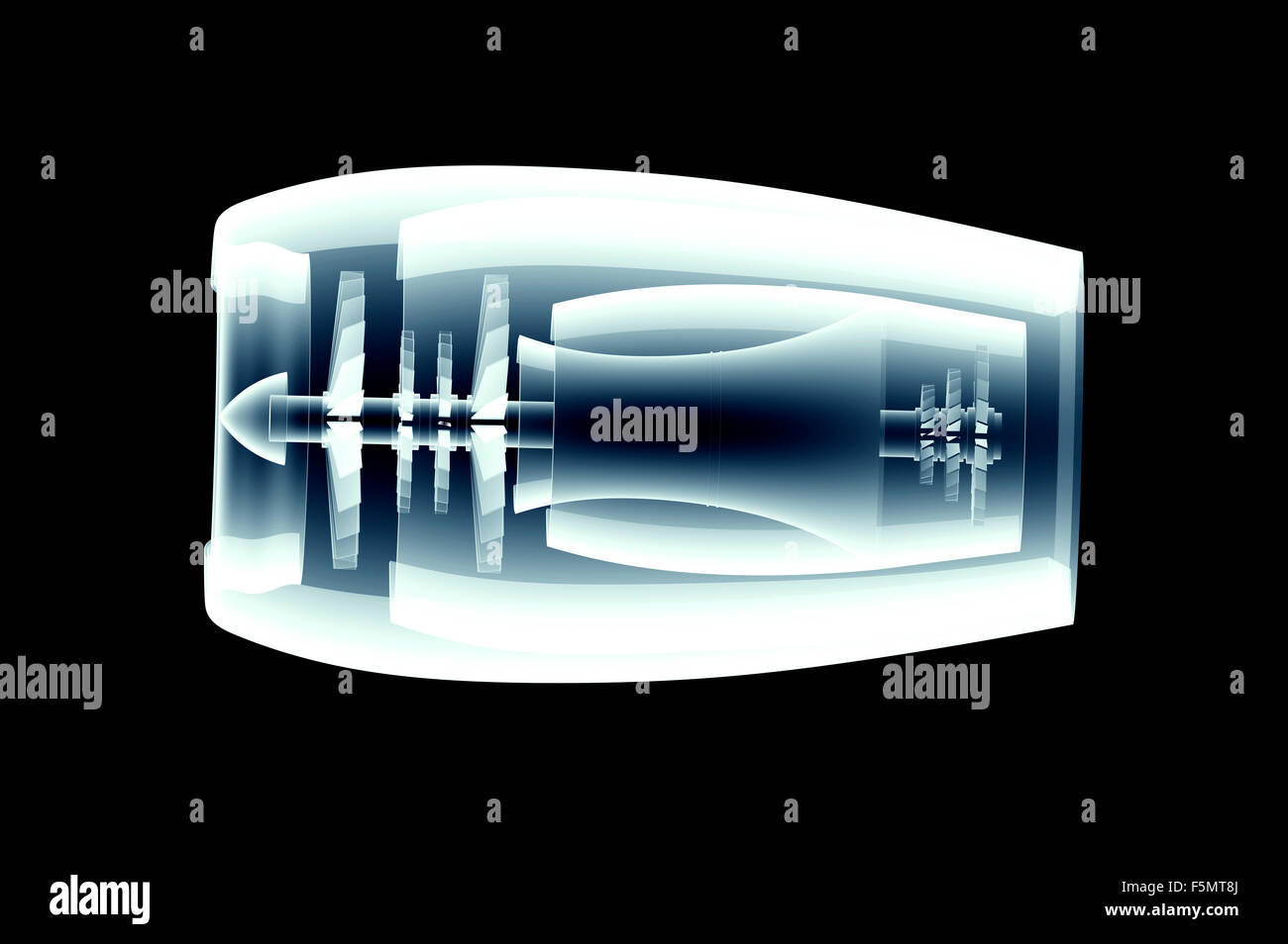 x-ray image jet engine isolated on black Stock Photo - Alamy