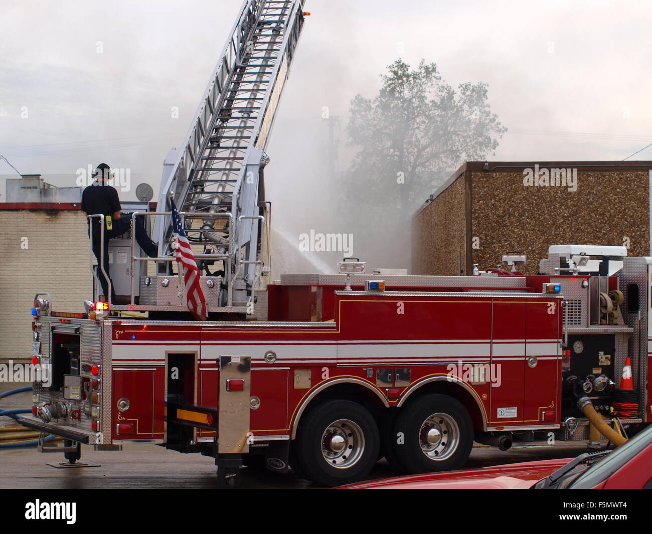 Garland Light Industrial Business Fire Stock Photo - Alamy