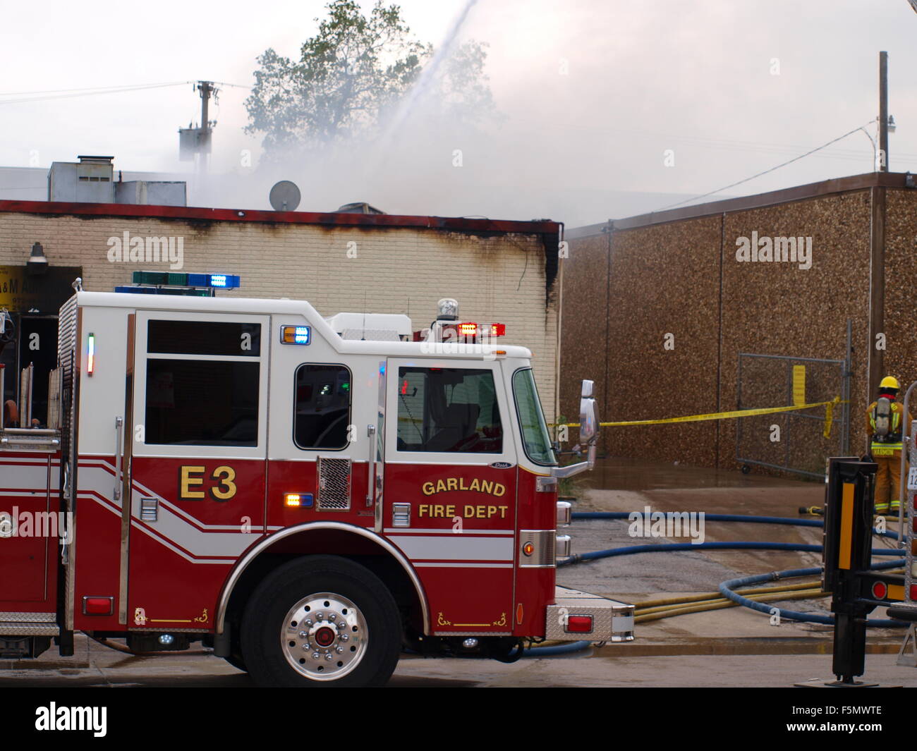 Garland Light Industrial Business Fire Stock Photo - Alamy