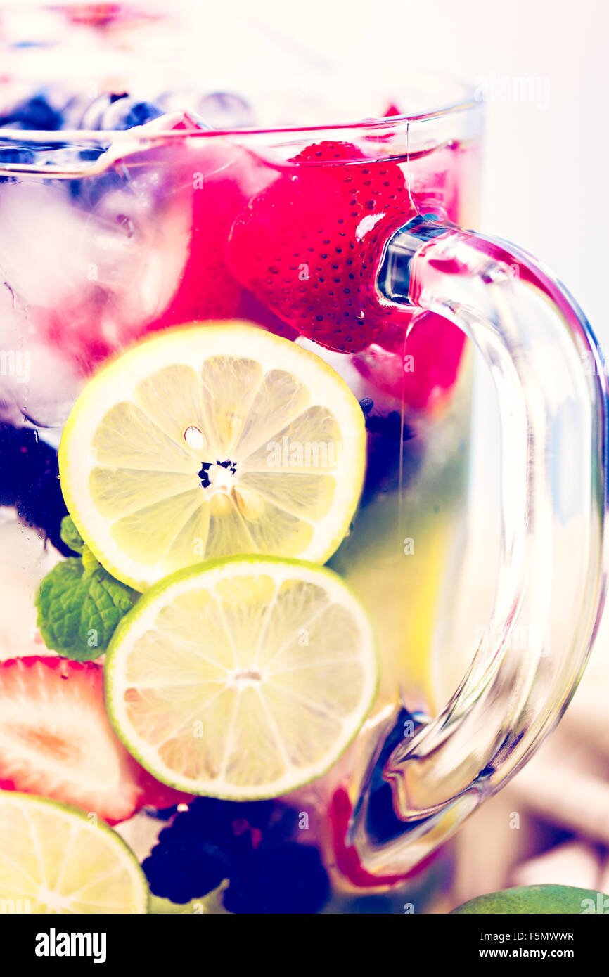 Infused water with fresh organic berries Stock Photo - Alamy