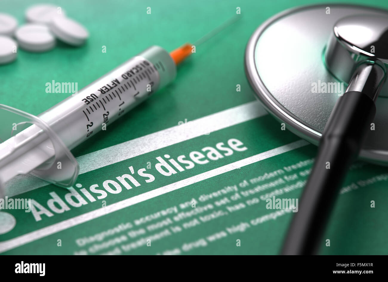 Diagnosis - Addison's disease. Medical Concept Stock Photo - Alamy