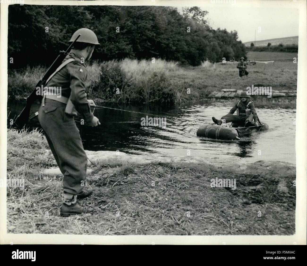 1954 - New army transport equipment demonstrated. Lightweight trolley ...
