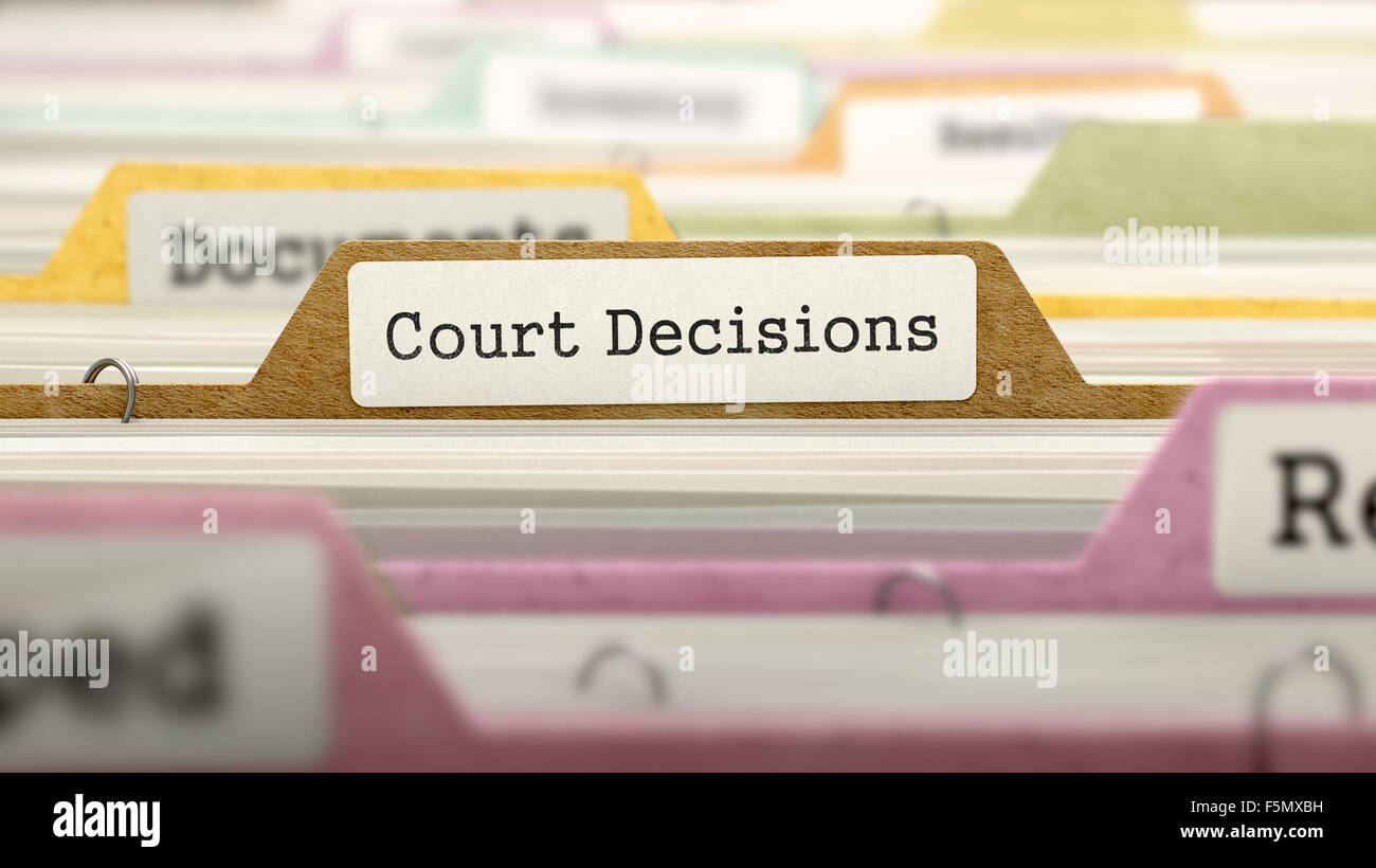 Court Decisions - Folder Name in Directory Stock Photo - Alamy
