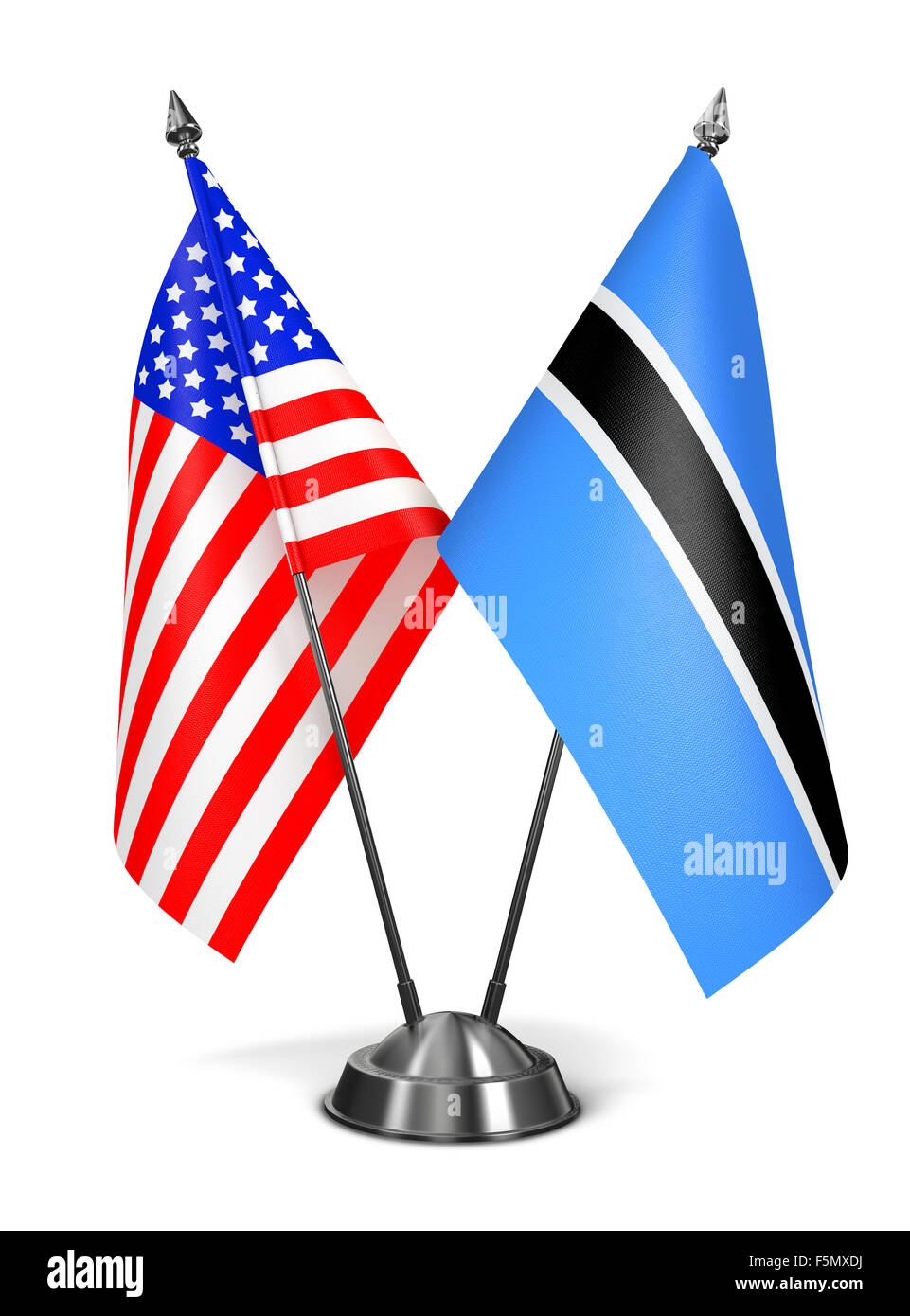 USA and Botswana - Miniature Flags Stock Photo - Alamy