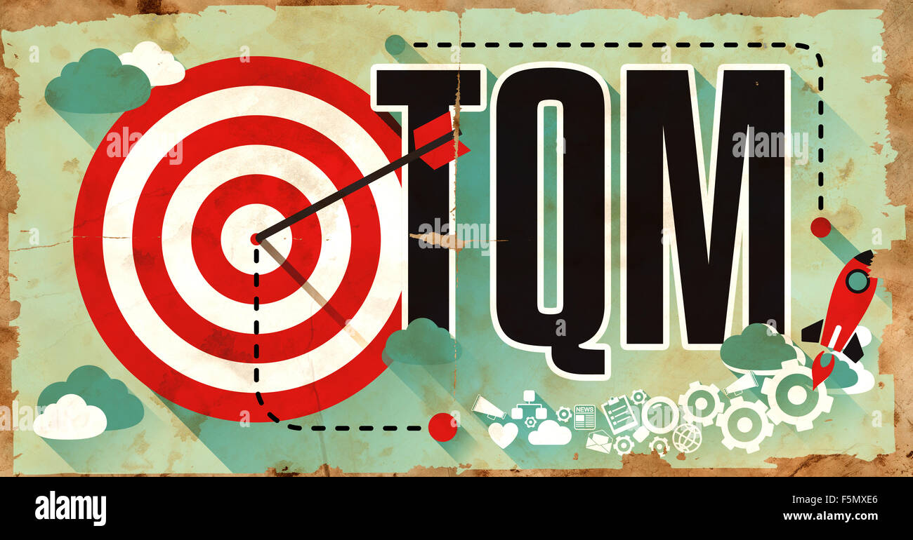 TQM Concept. Poster in Flat Design Stock Photo - Alamy