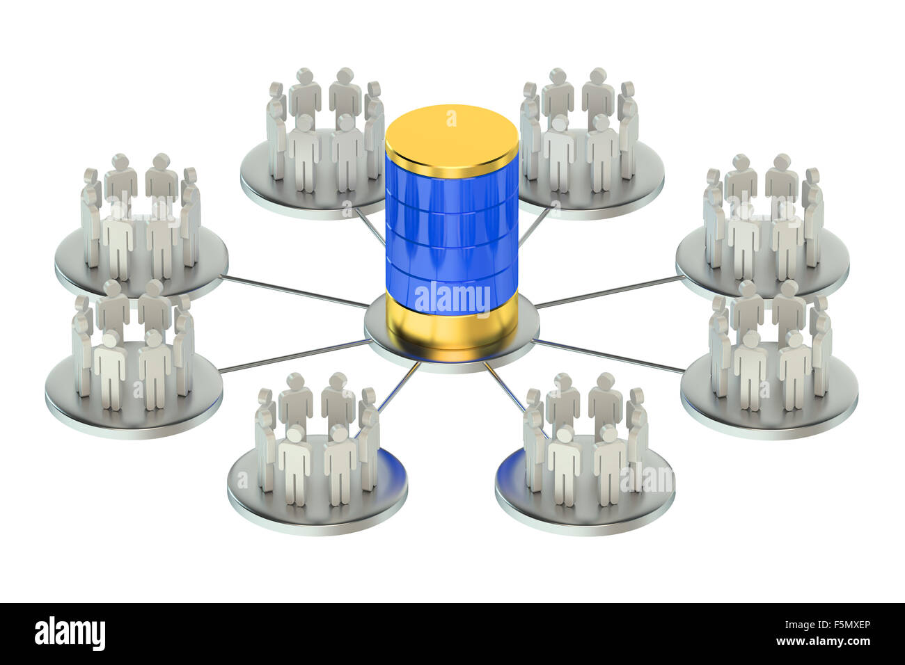 Database computing storage concept isolated on white background Stock ...