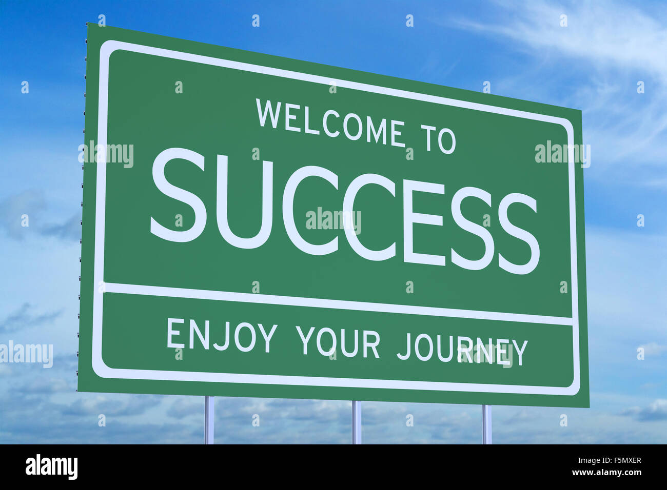 Welcome to Success concept on billboard Stock Photo - Alamy