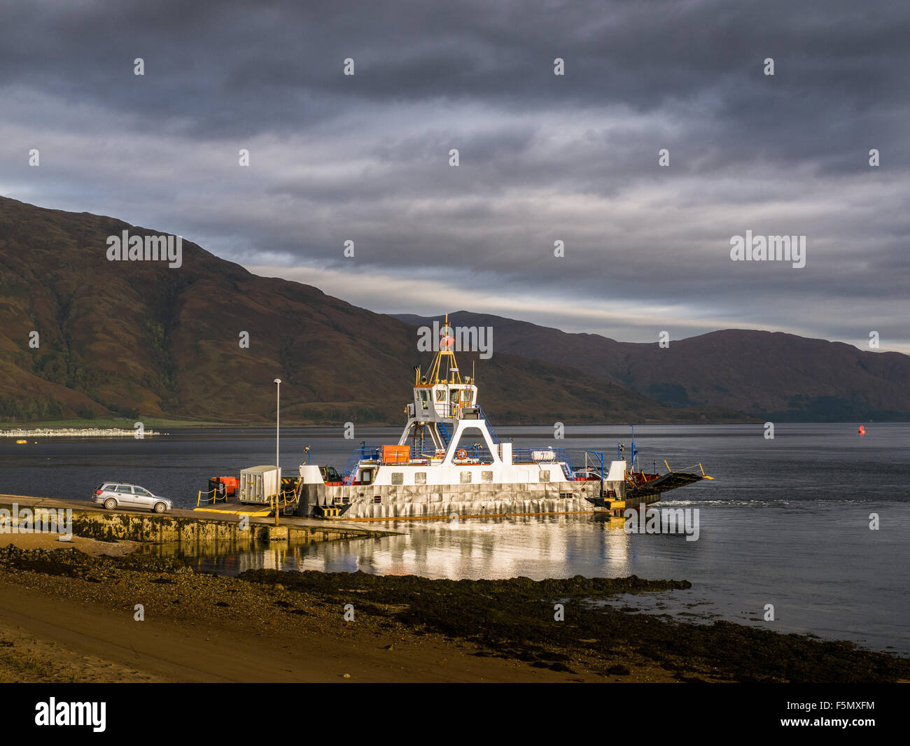 The Corran ferry, a vehicle and pedestrian boat which crosses Lock ...