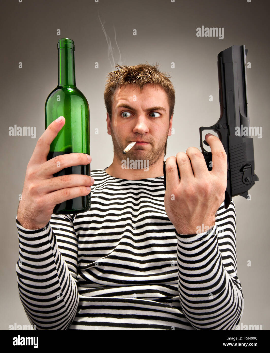 Machine Gun Shaped Bottle