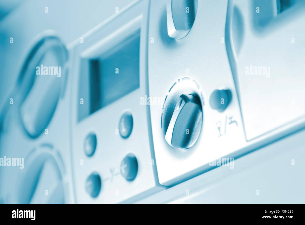Control panel of gas boiler Stock Photo - Alamy
