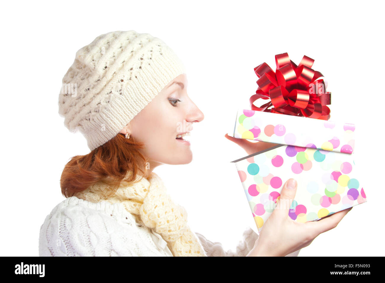 Woman opening beautiful gift box hi-res stock photography and images ...