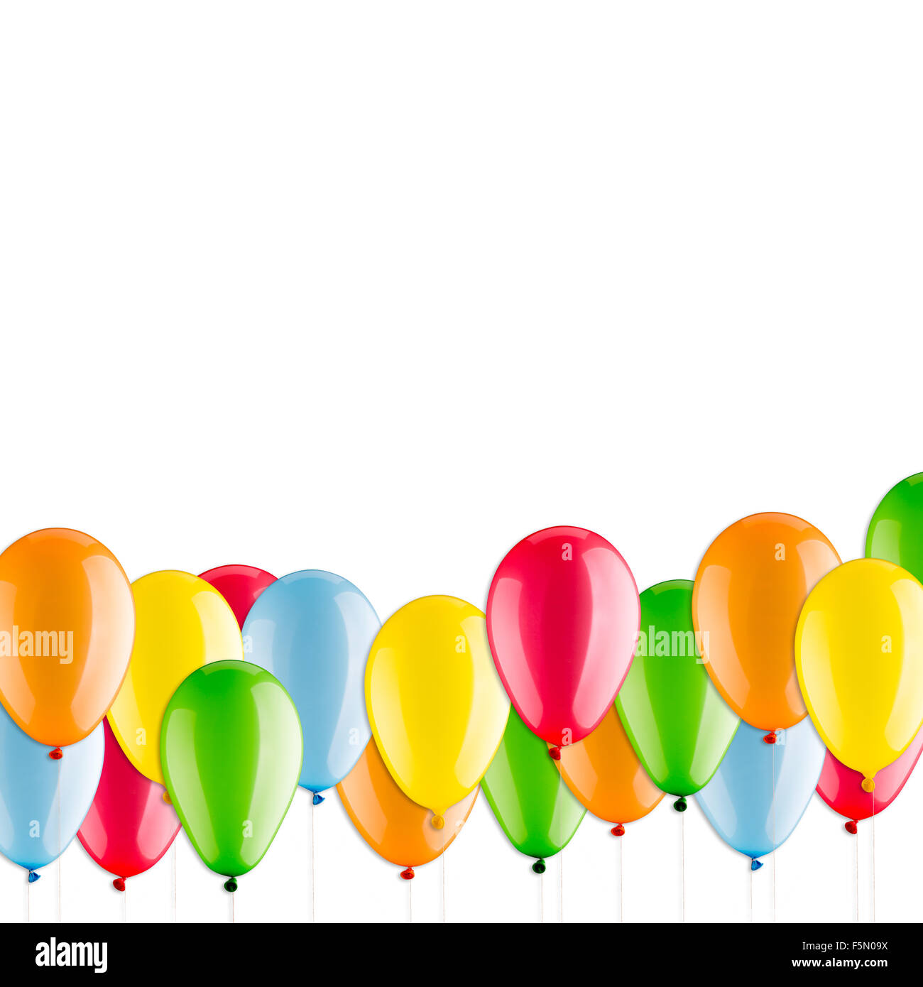 Many colorful balloons isolated on white Stock Photo - Alamy