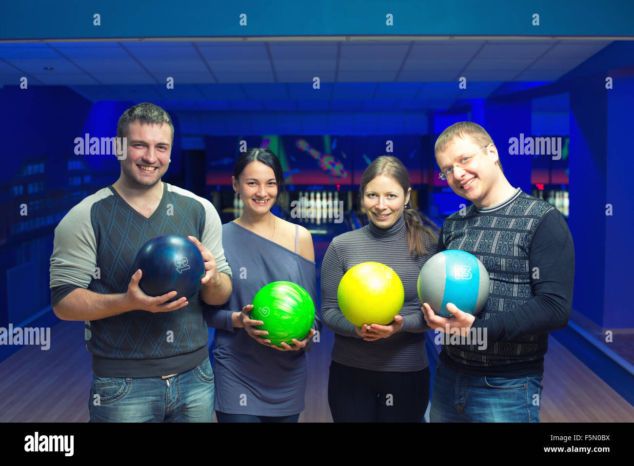 Bowling alley in neon hi-res stock photography and images - Alamy