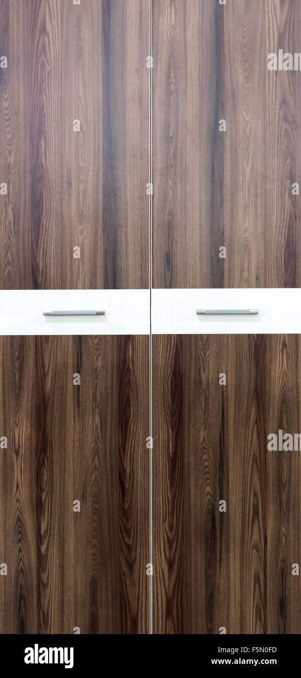 Modern wooden drawer close up Stock Photo - Alamy