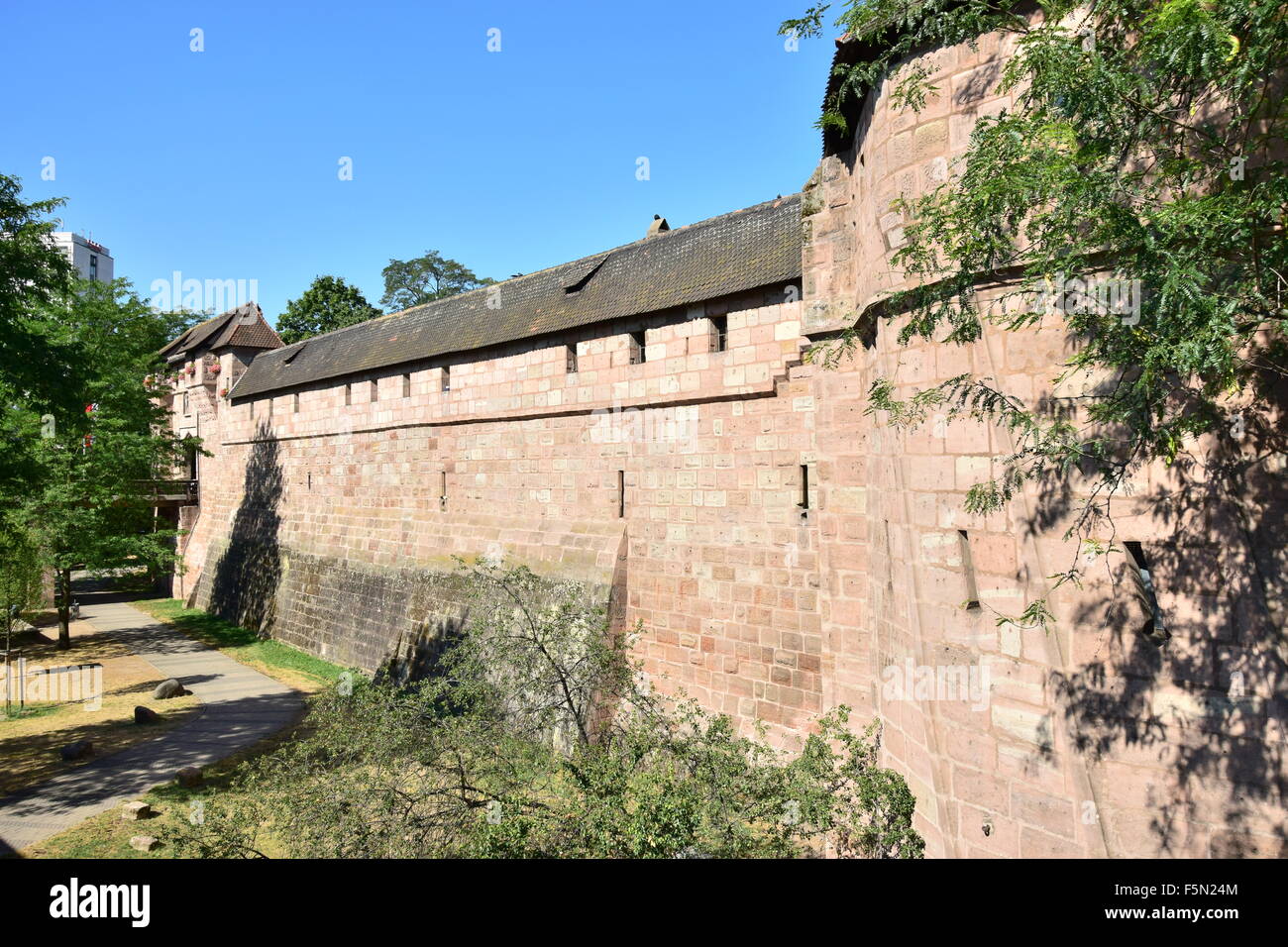 Town wall in Nuremberg (Nürnberg), Germany Stock Photo - Alamy