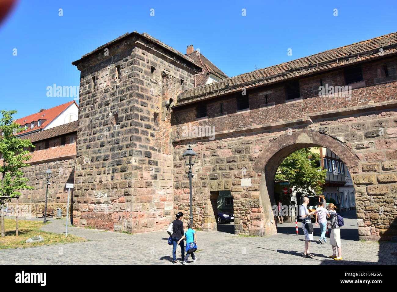Town wall in Nuremberg (Nürnberg), Germany Stock Photo - Alamy