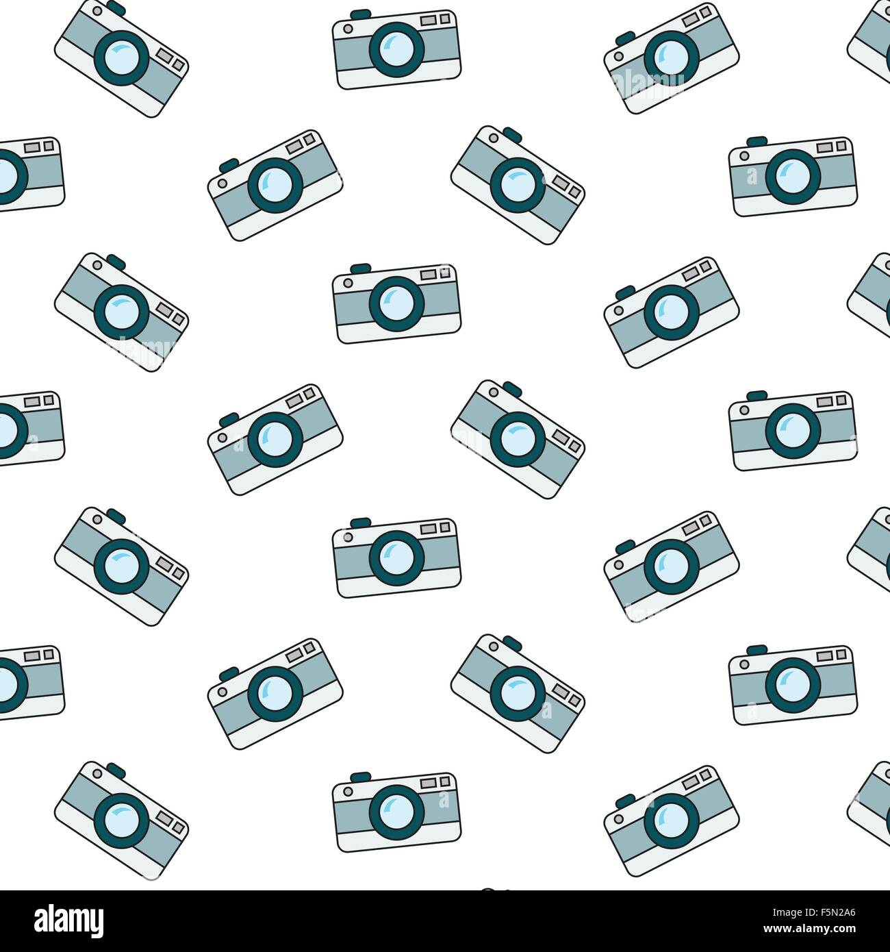 Retro camera pattern on white background Stock Vector Image & Art - Alamy
