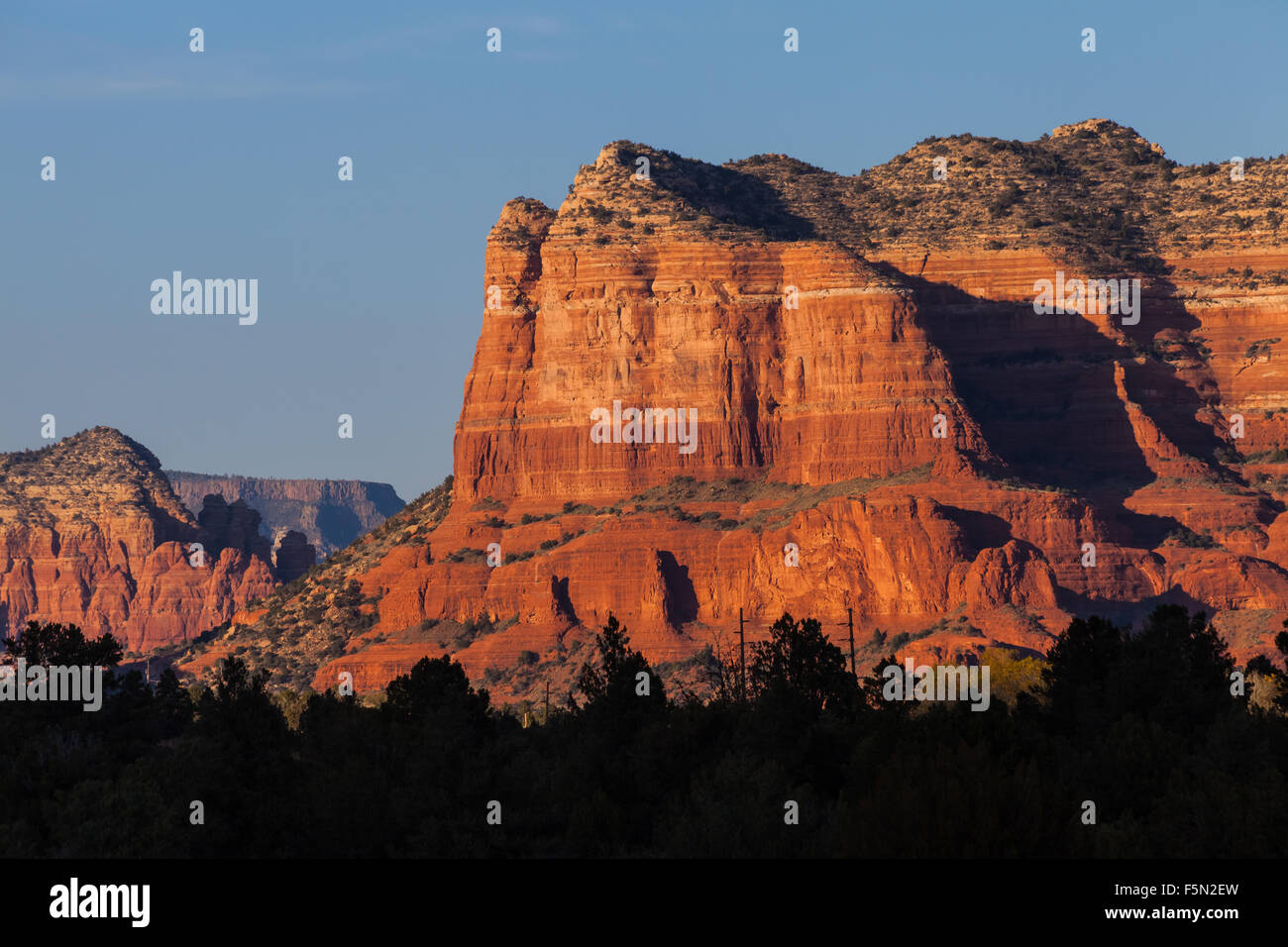 The Courthouse Butte makes a dramatic view as seen from the Red Rock ...