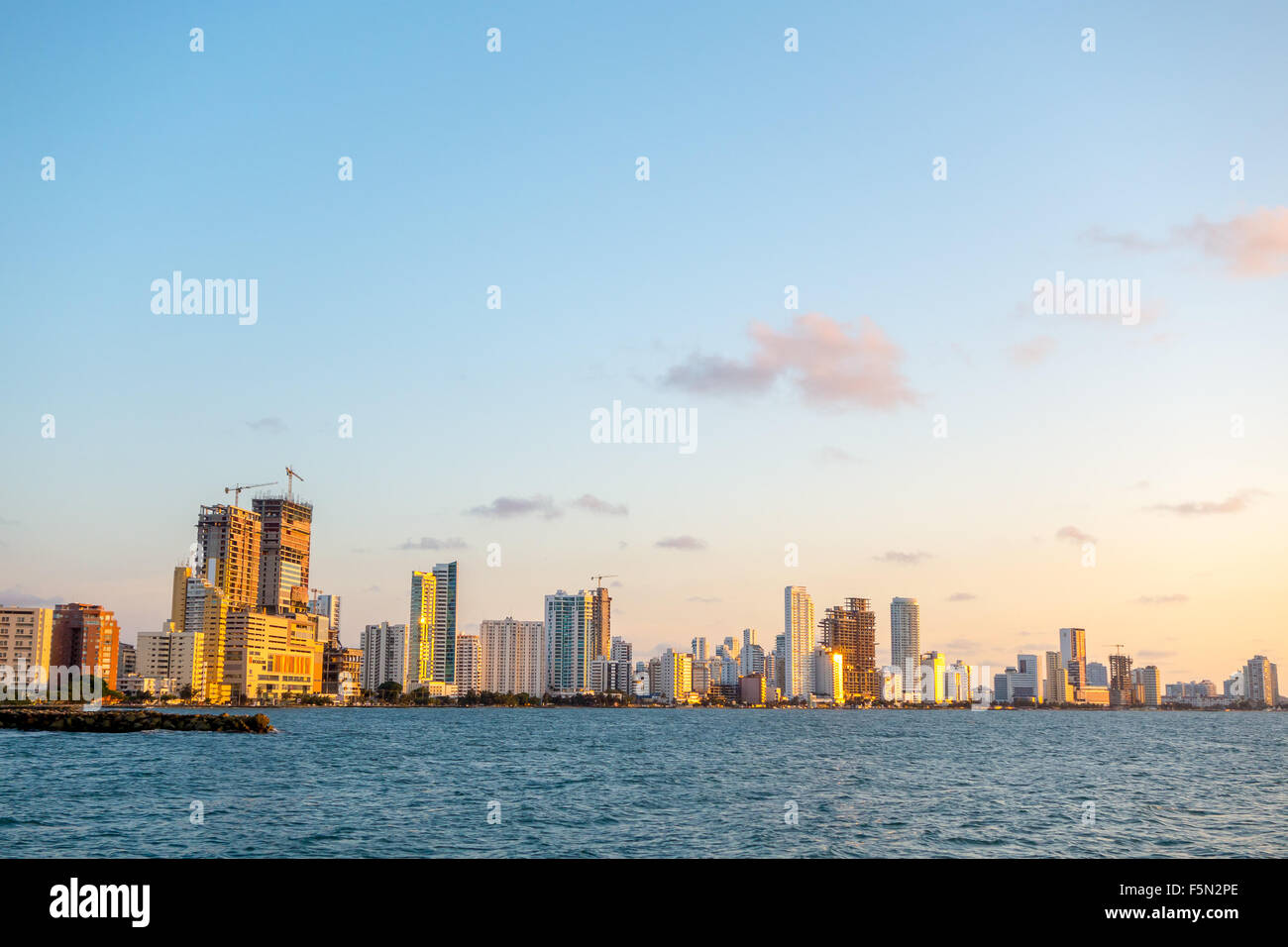 Beautiful view of Cartagena behind the ocean, Colombia Stock Photo - Alamy