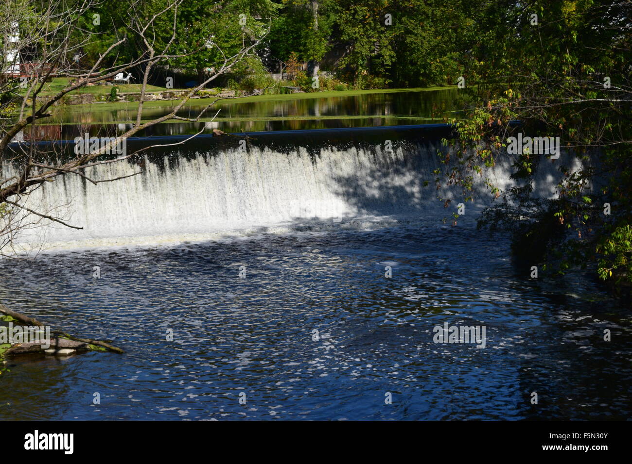 Waterfall and landscape Stock Photo - Alamy