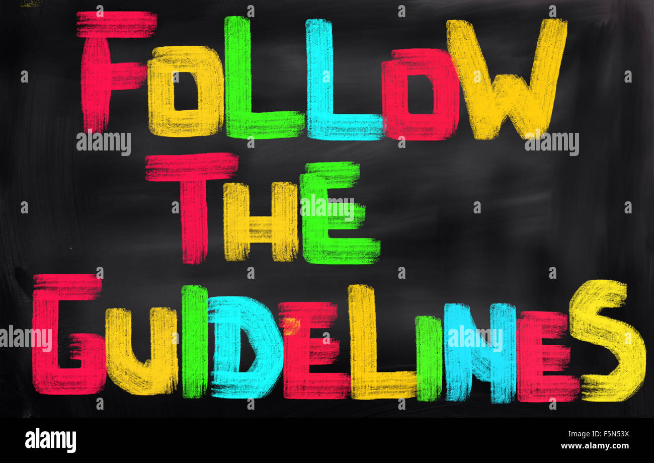 Follow The Guidelines Concept Stock Photo - Alamy