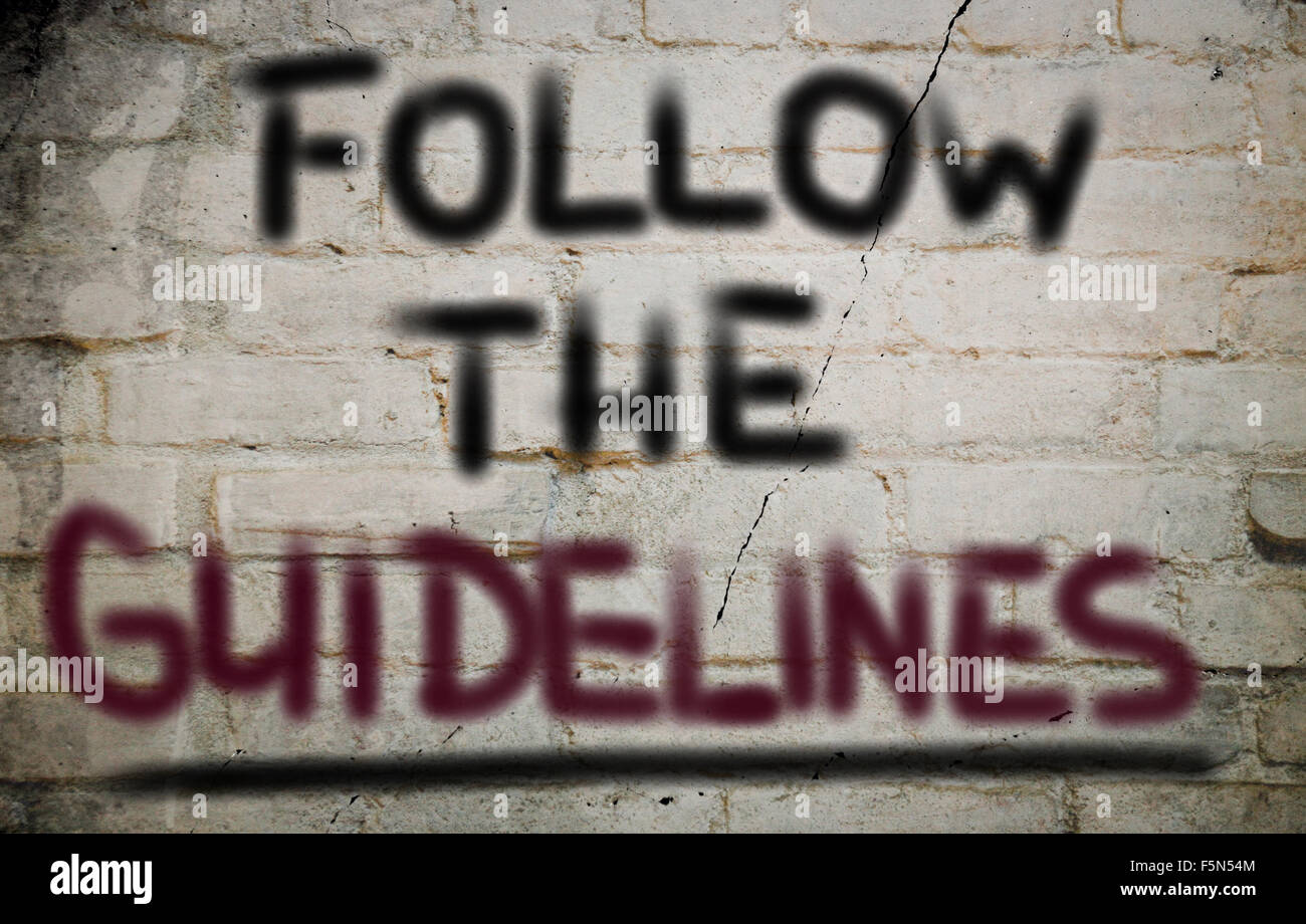 Follow The Guidelines Concept Stock Photo - Alamy
