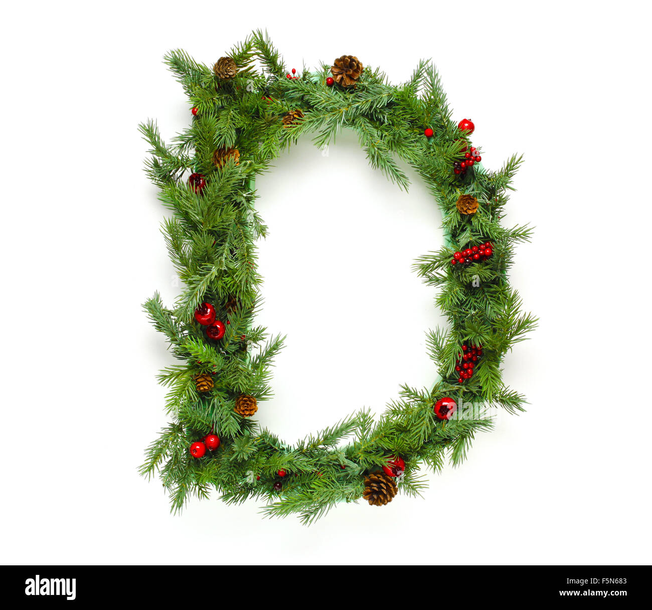 Merry christmas lettering branches Cut Out Stock Images & Pictures - Alamy